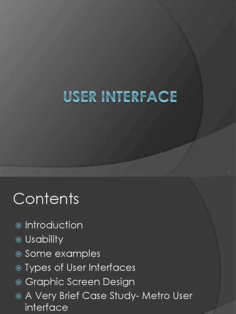User Interface | PDF | Graphical User Interfaces | Usability
