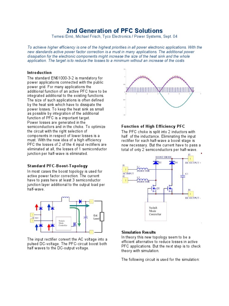 AN41001 2nd Generation PFC - High Efficiency | PDF | Rectifier ...