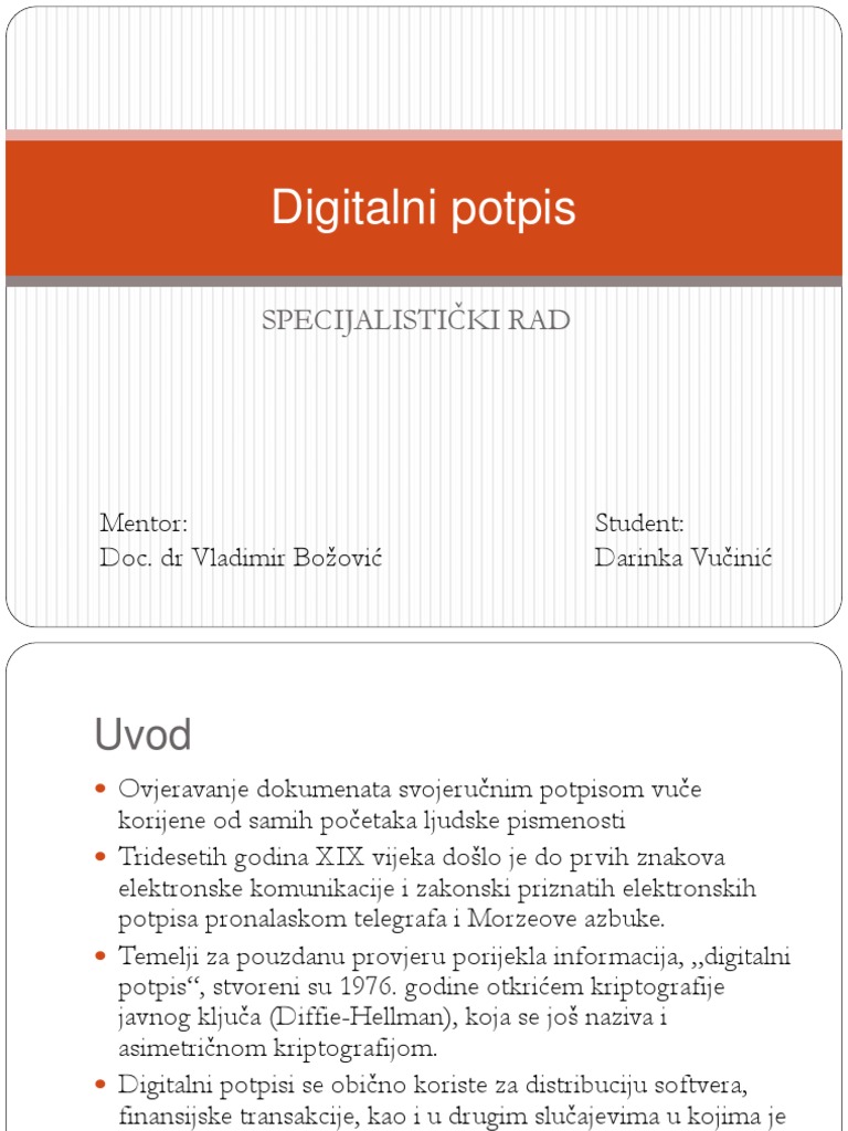 Digitalni Potpis | PDF