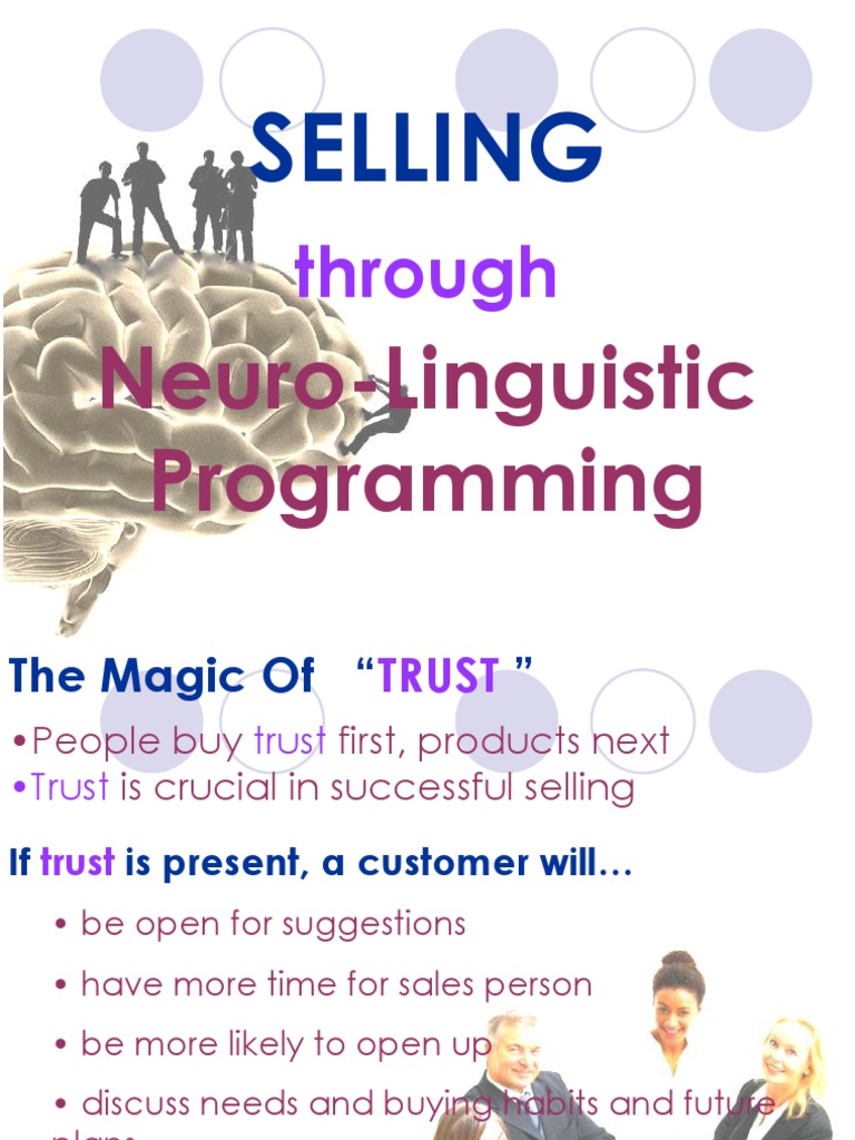 Selling with Trust and NLP Techniques | PDF | Neuro Linguistic ...