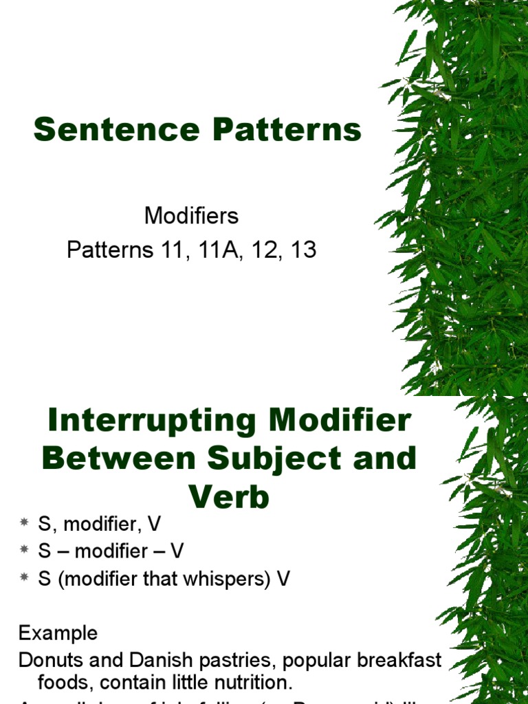 Sentence Patterns 11-13 | PDF | Verb | Grammar