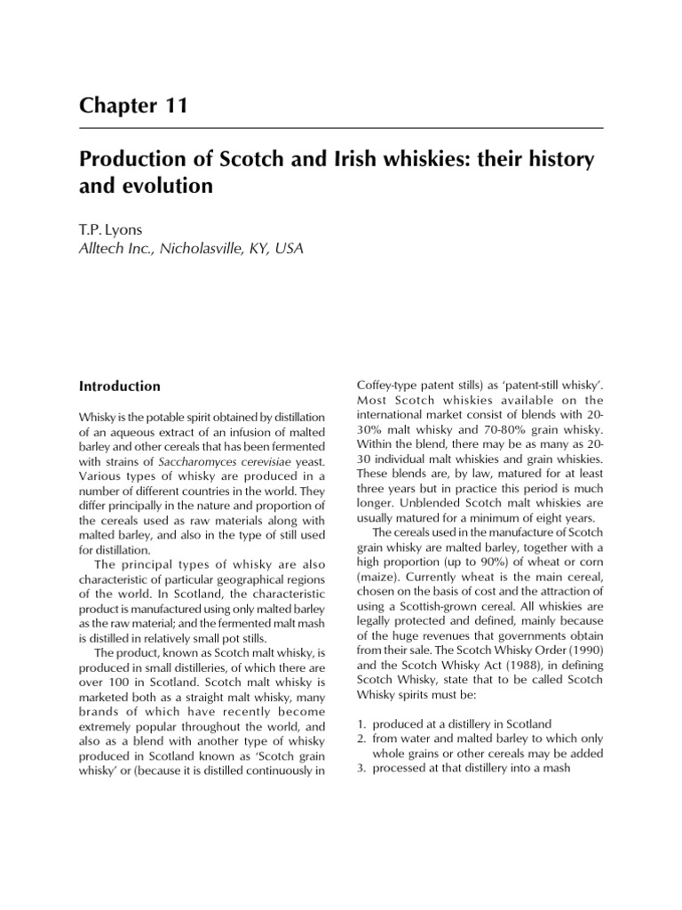 History and Evolution of Scotch and Irish Whisky Production | PDF ...