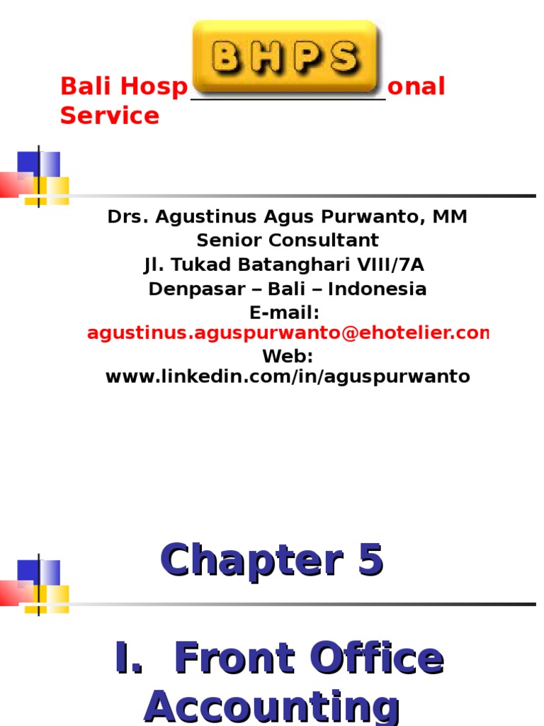 Front Office Accounting Essentials | PDF | Finance & Money Management