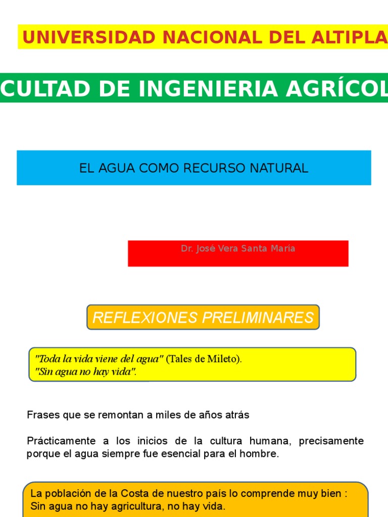 5, El Agua Como Recurso Natural | PDF | Riego | Agua