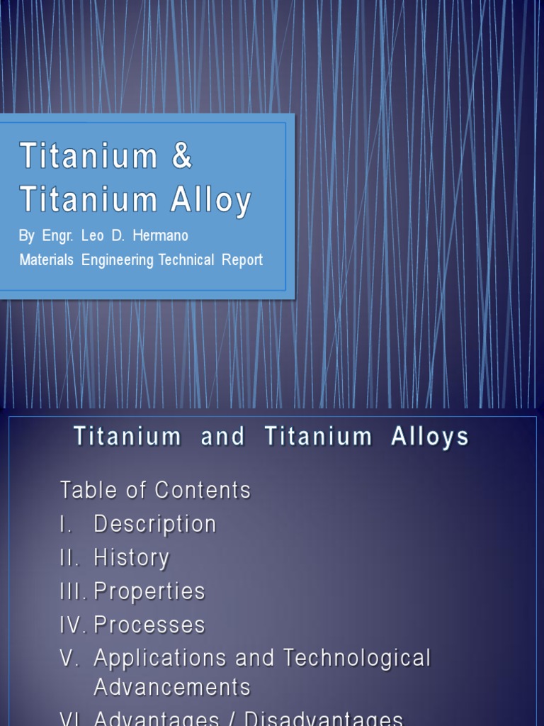 Titanium & Titanium Alloy | PDF | Titanium | Metals