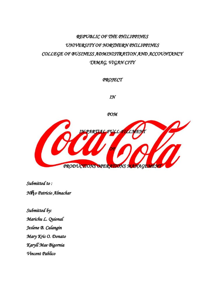 Coca Cola Report | PDF | Coca Cola | Automation