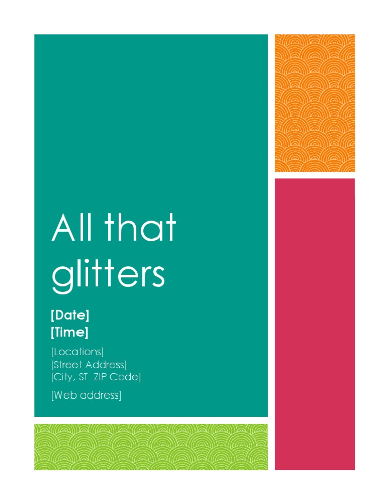 All That Glitters: (Date) (Time) | PDF