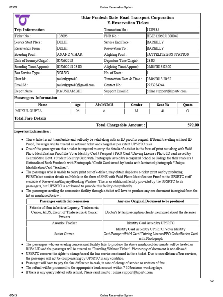 Online Reservation System | PDF | Identity Document | Government And Personhood