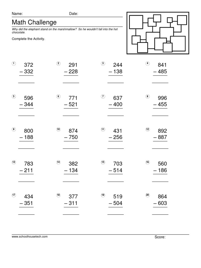 Subtraction (Triple Digits) | PDF | Sugar Confectionery | Confectionery
