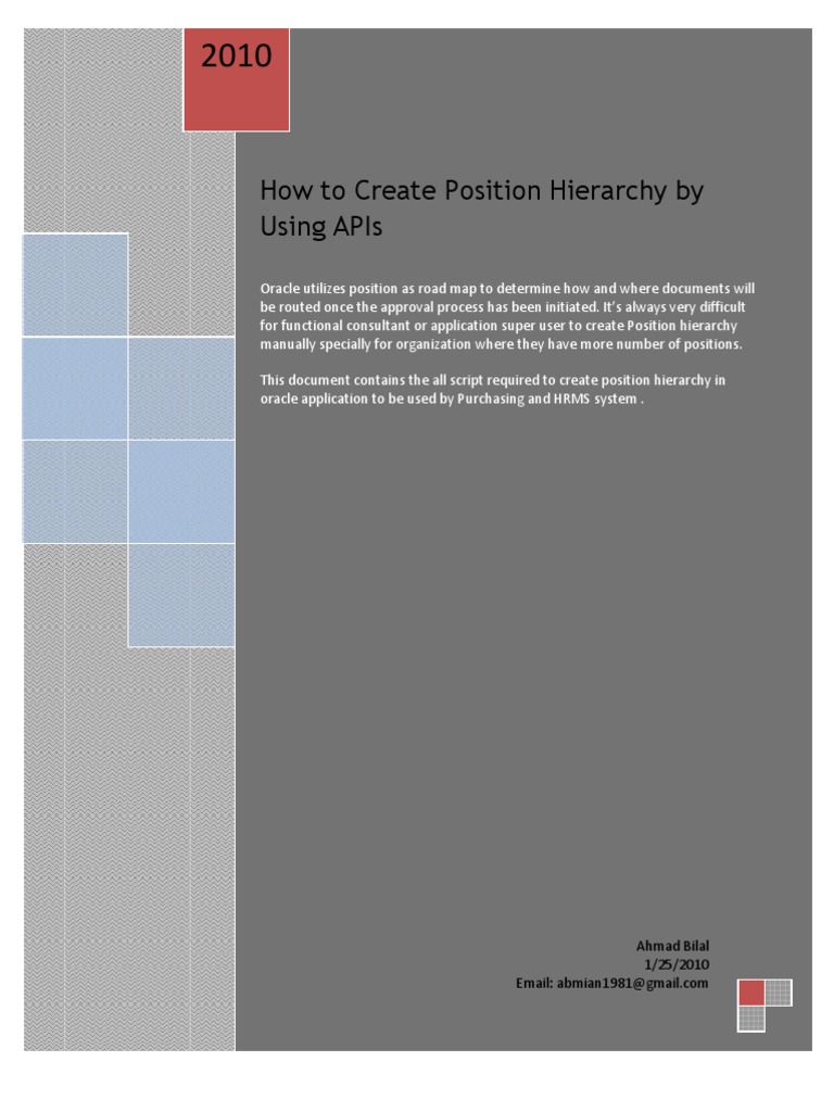Position Hierarchy Creation in Oracle EBS | PDF | Application ...