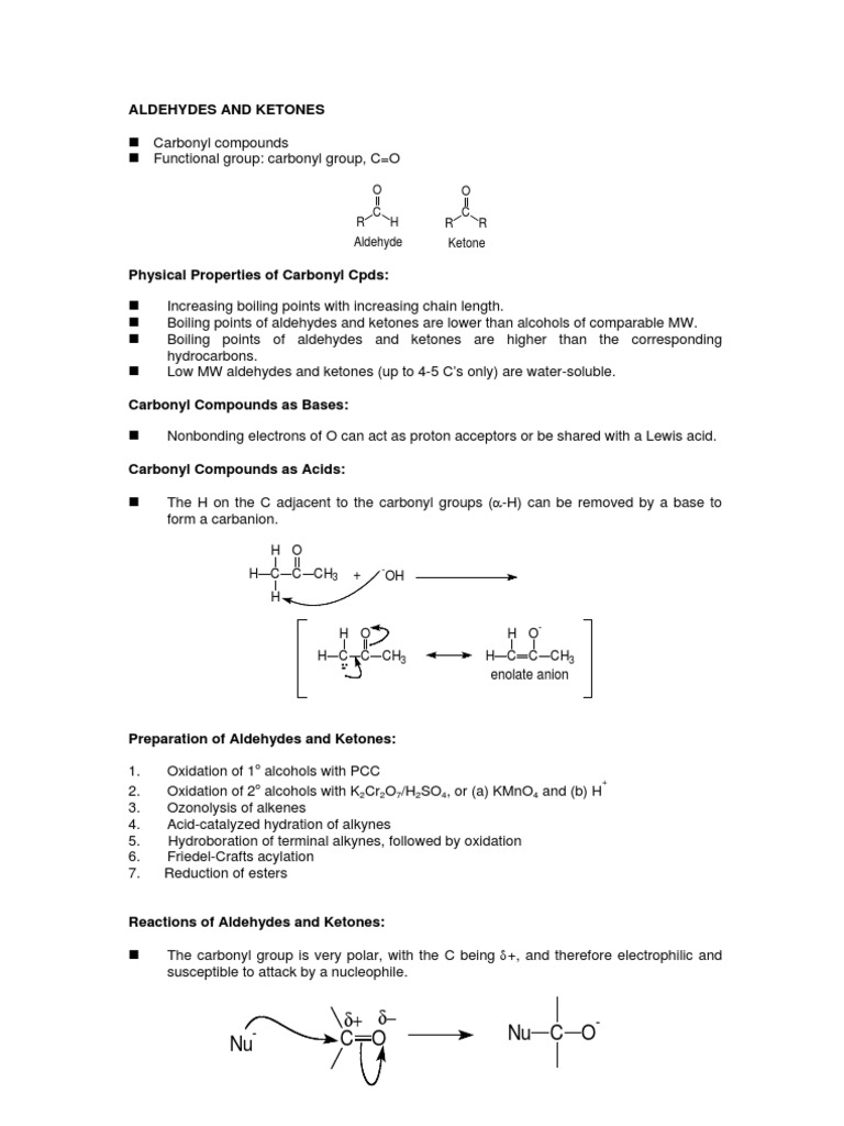 An In-Depth Examination of Carbonyl Compounds: Their Properties, Preparation Methods, Reactions ...