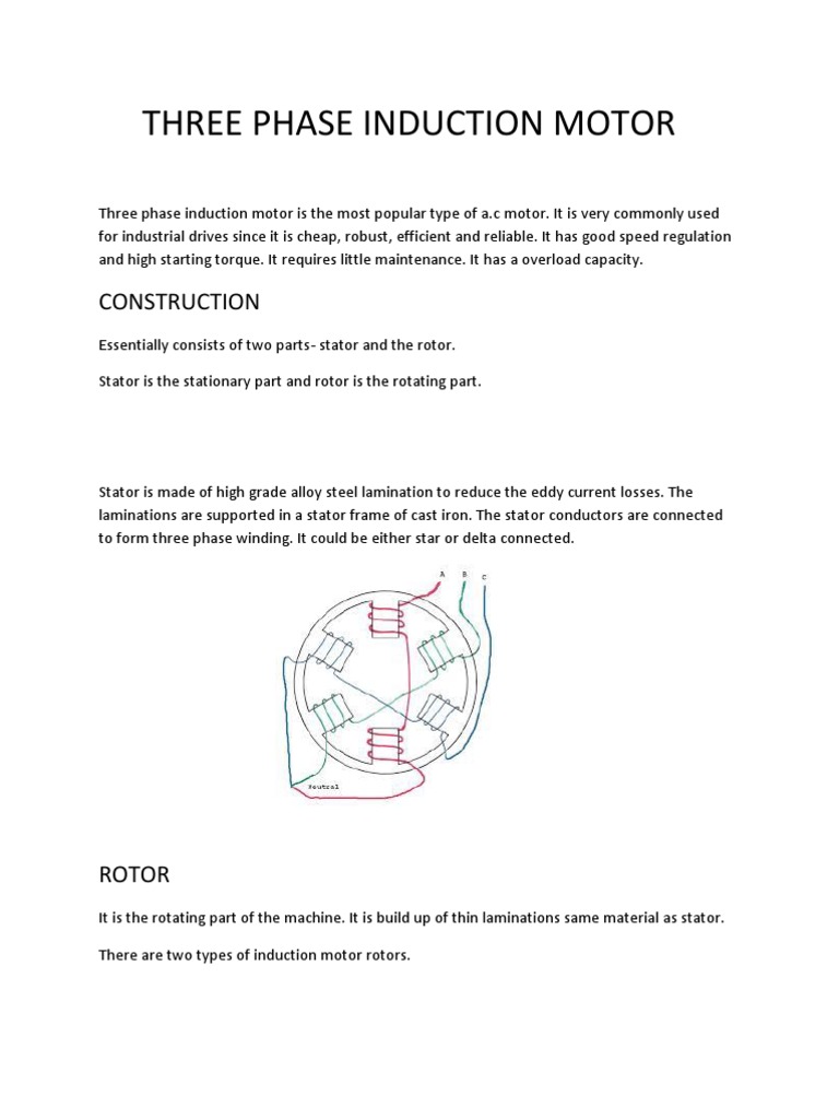 Three Phase Induction Motor | PDF | Machines | Mechanical Engineering