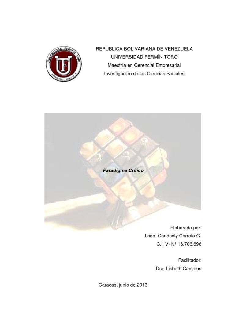 Paradigma Crítico | PDF | La teoría crítica | Conocimiento