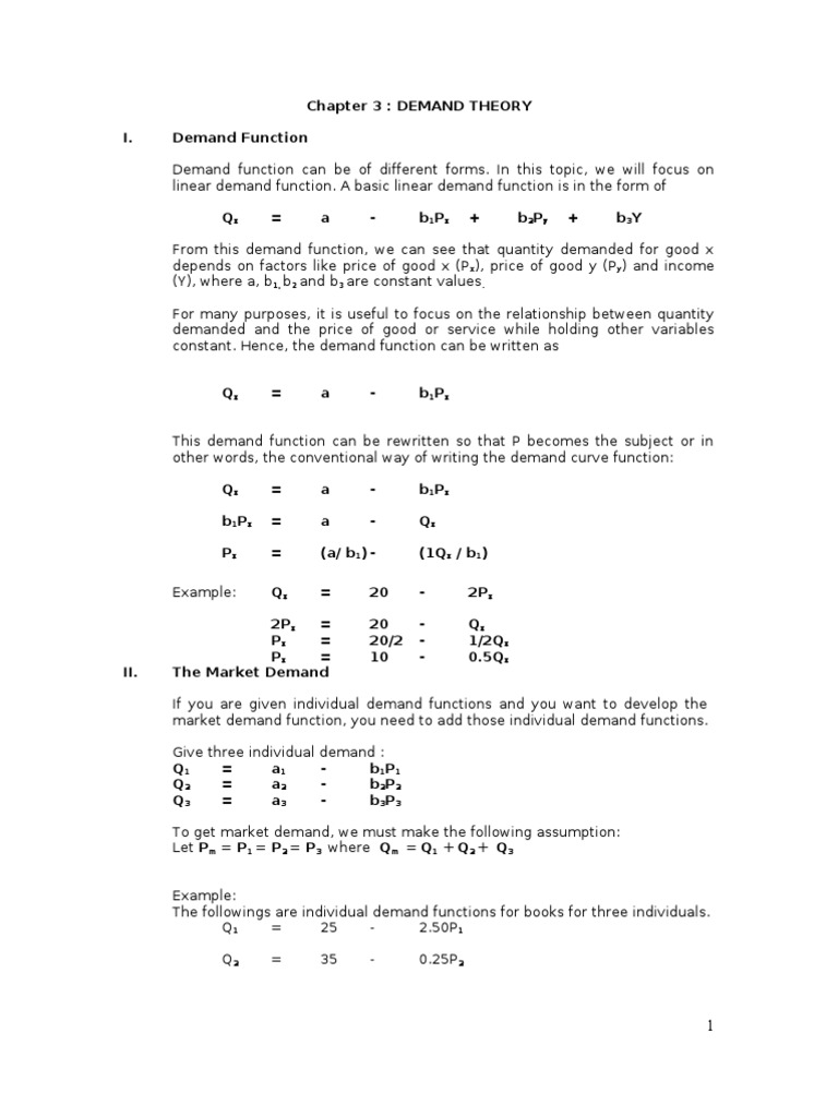 Chapter 3 Demand Analysis | PDF | Demand | Price Elasticity Of Demand