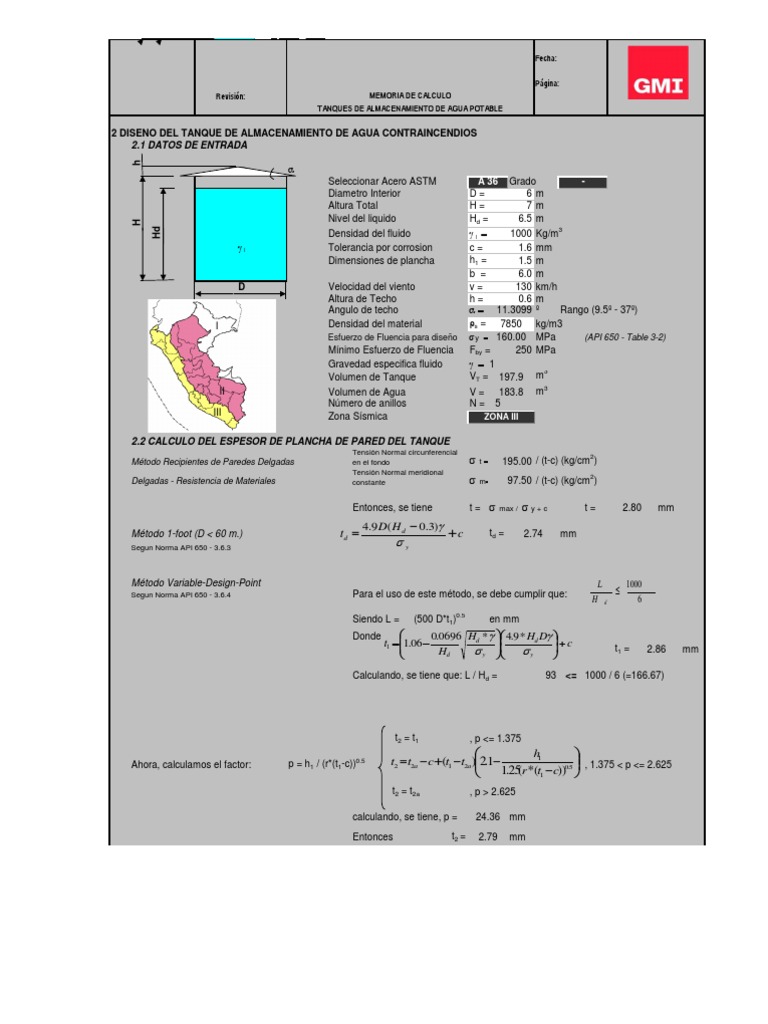 MC Tanques API 650 | PDF | Física | Cantidades fisicas