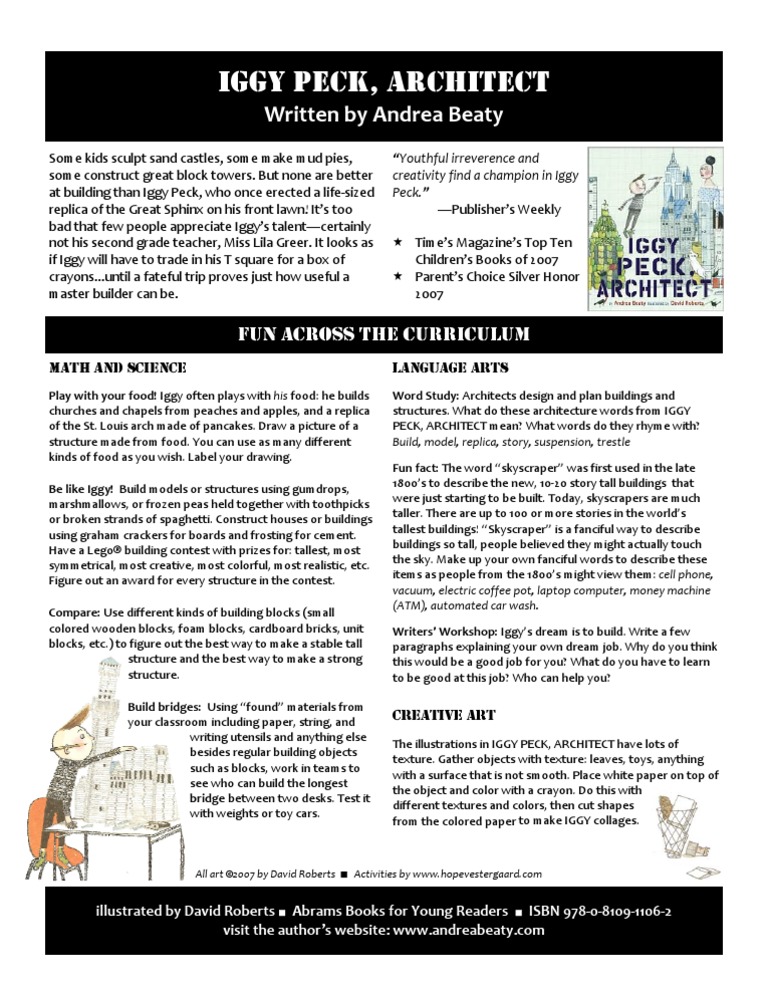 Iggy Peck, Architect Teacher's Guide | PDF | Leisure