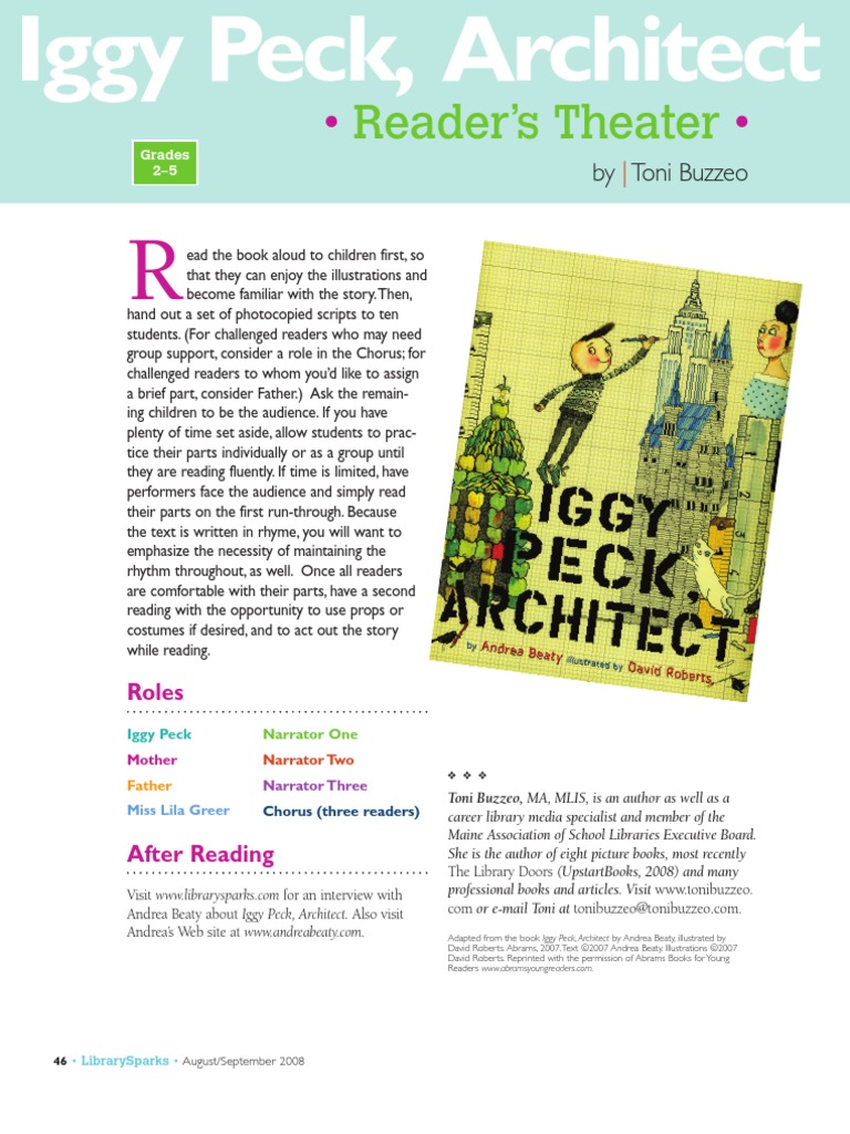 Iggy Peck, Architect Readers Theater - Library Sparks | Download Free ...