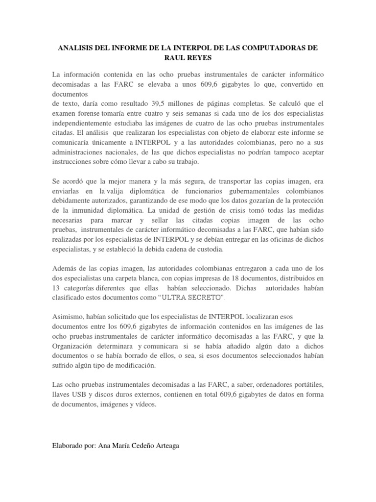 Resumen de La Interpol | PDF | Archivo de computadora | Informática forense