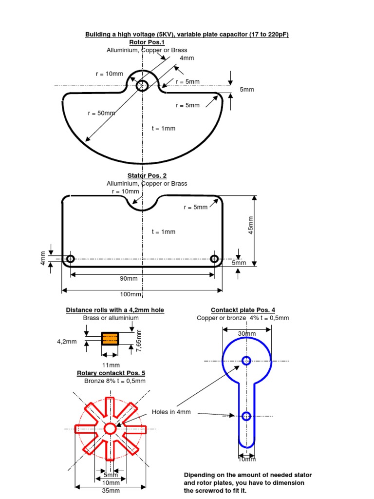 DIY High Voltage Variable Capacitor Guide | PDF