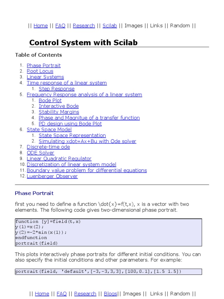Scilab Control Download Free Pdf Ordinary Differential Equation Mathematical Analysis