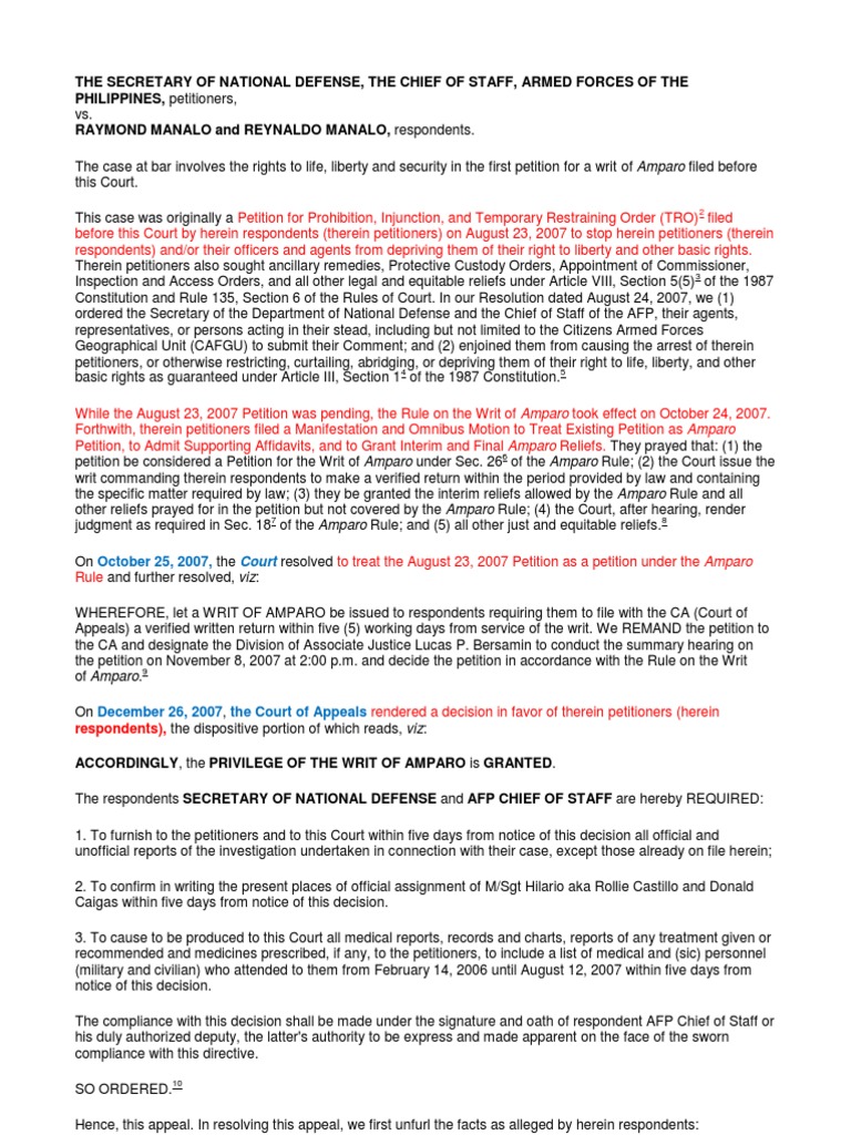 The Secretary of National Defense, The Chief of Staff, Armed Forces of ...