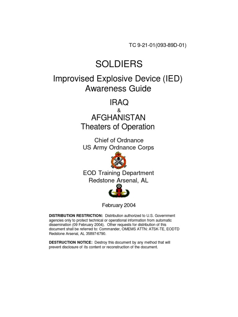 IED Awareness Guide for Soldiers | PDF | Improvised Explosive Device ...