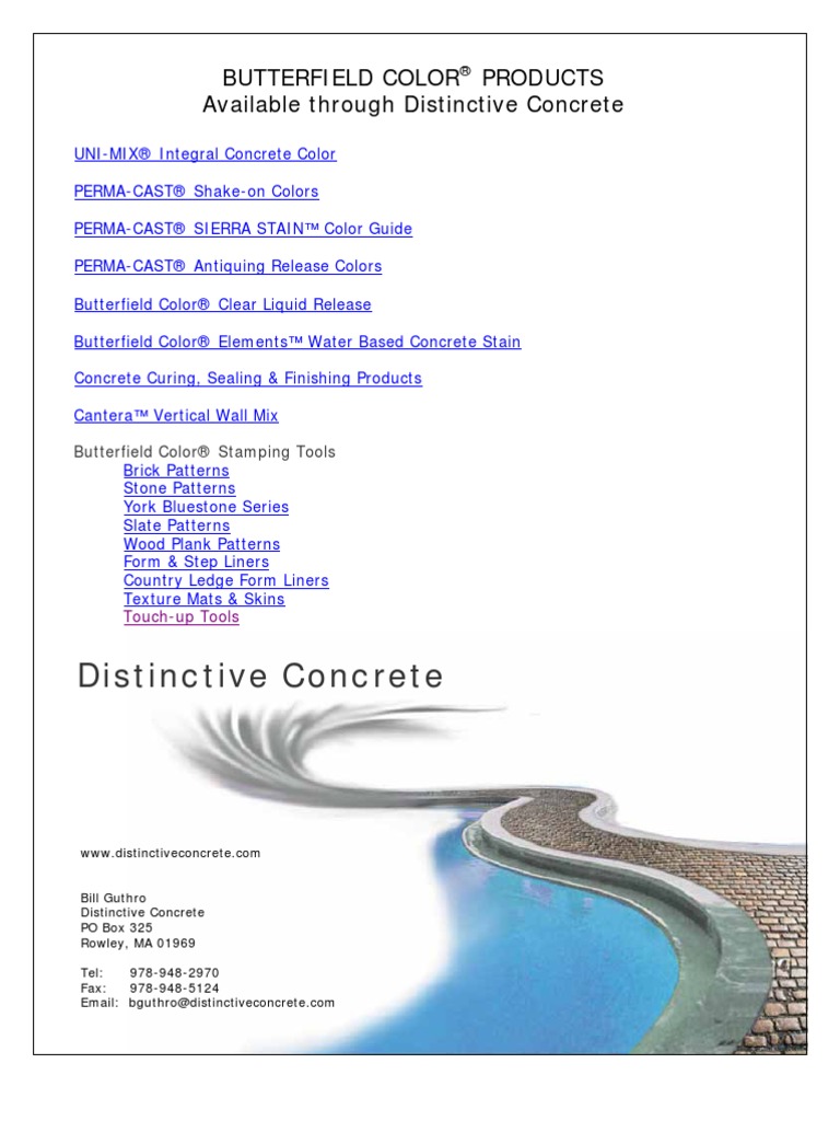 Butterfield Products Catalog | Download Free PDF | Concrete | Manmade ...