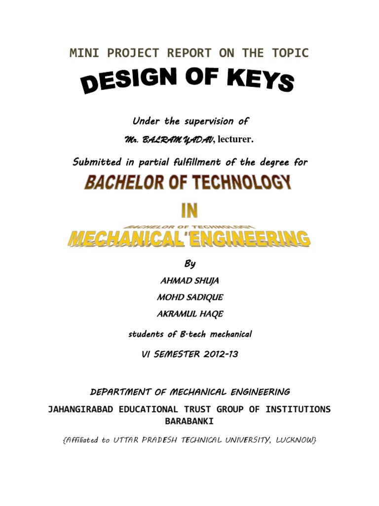Design of Keys | Download Free PDF | Stress (Mechanics) | Machines
