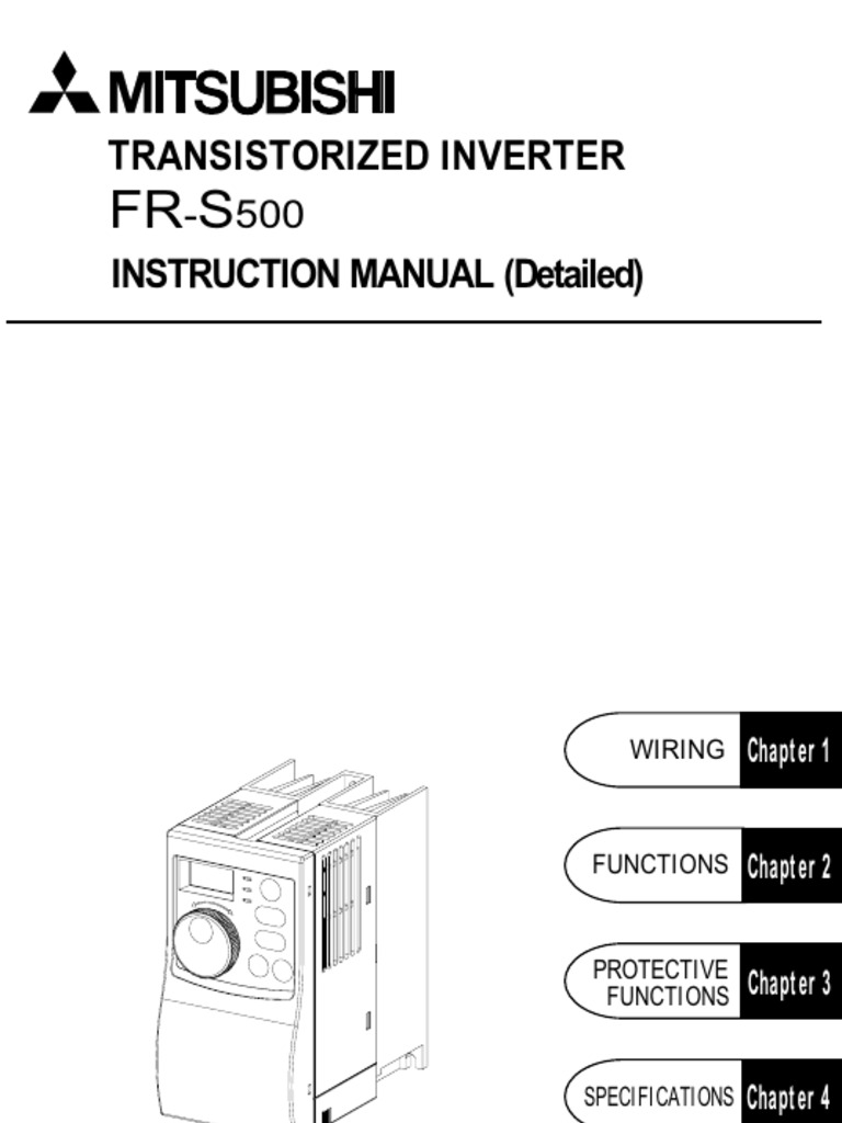 Mitsubishi Freqrol FR S500 Manual | PDF | Power Inverter | Power Supply