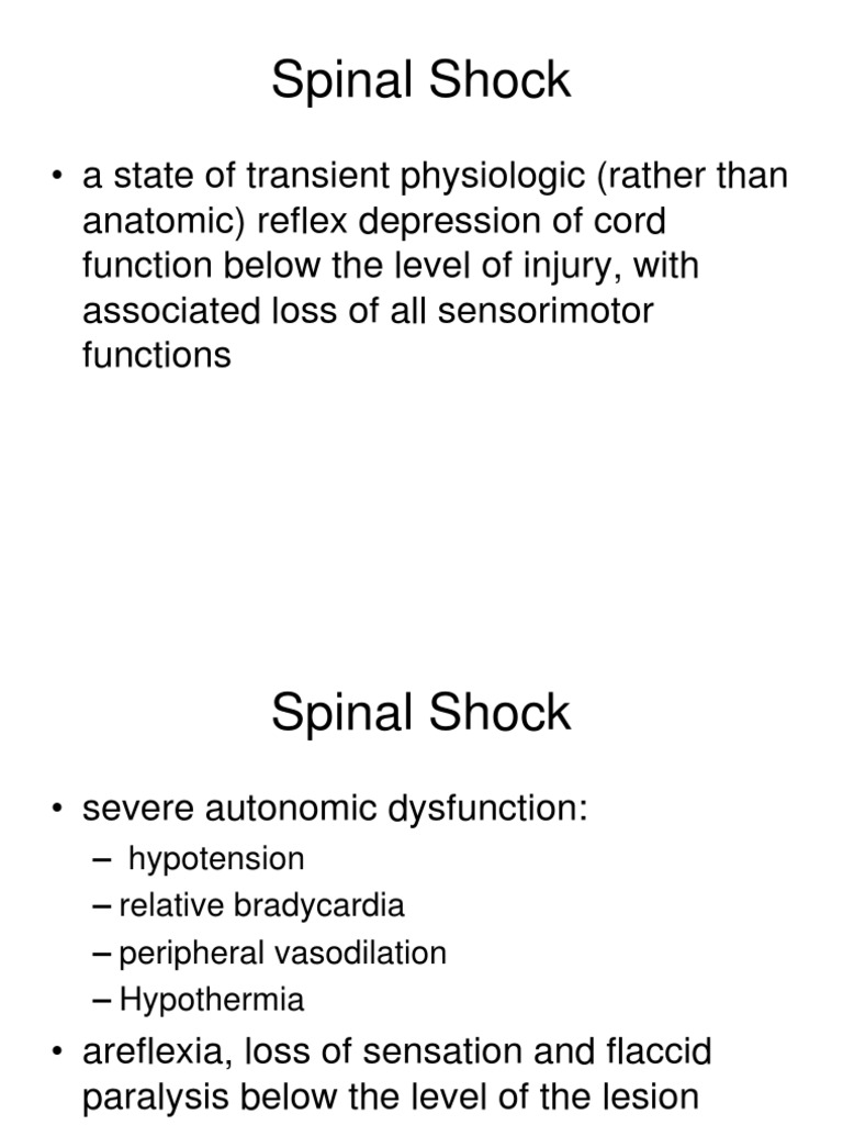 Spinal Shock | PDF