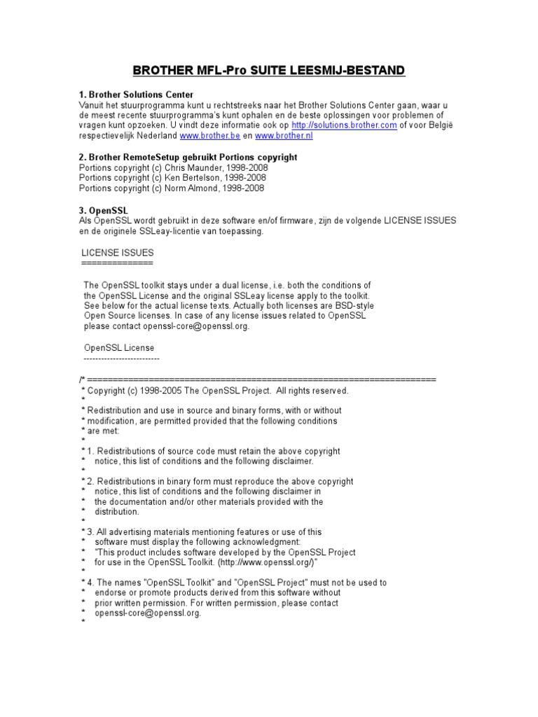 Brother Mfl-Pro Suite Leesmij-Bestand | PDF