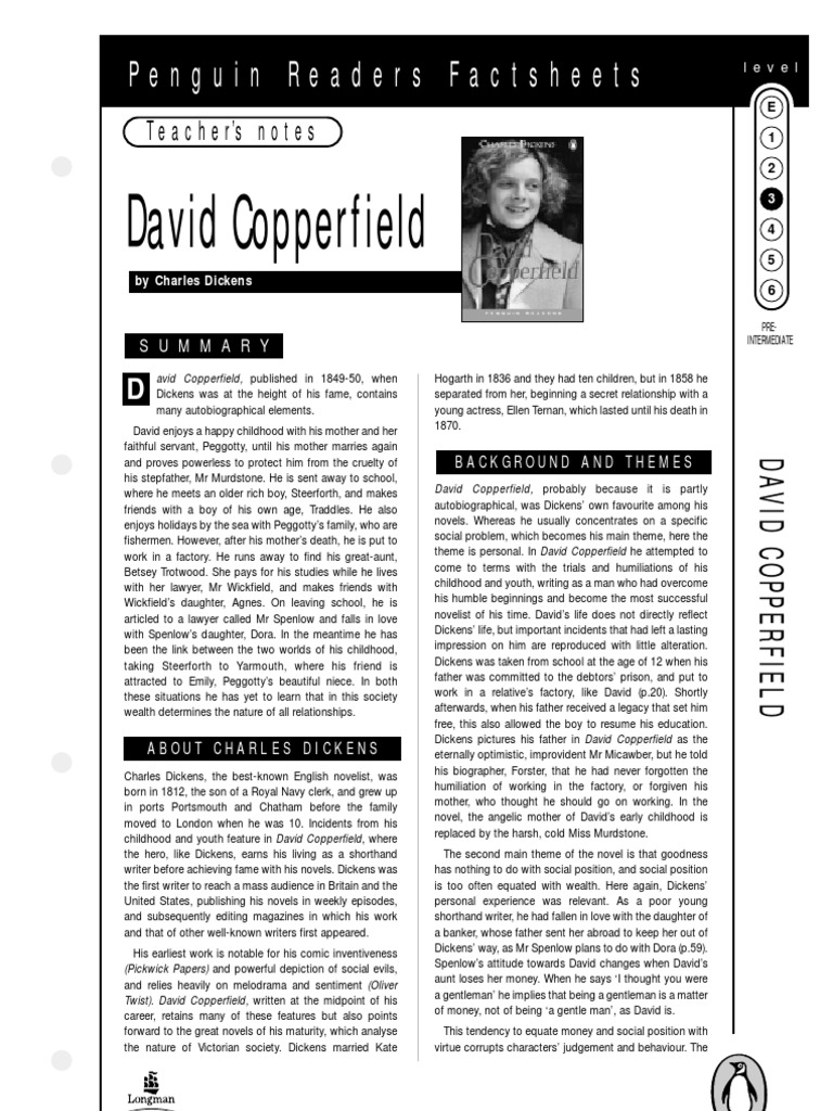 David Copperfield - Activities | PDF | David Copperfield | Novels
