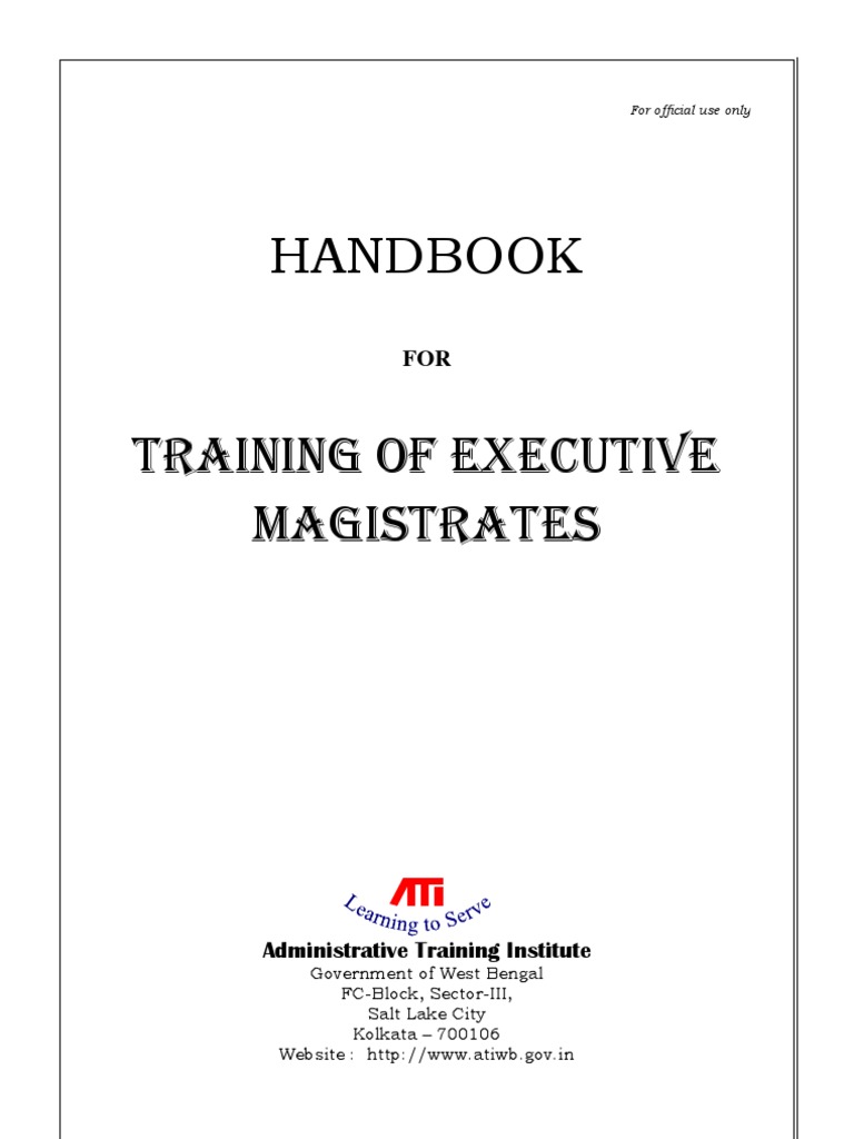 Handbook For Executive Magistrates | PDF | Magistrate | Surety Bond