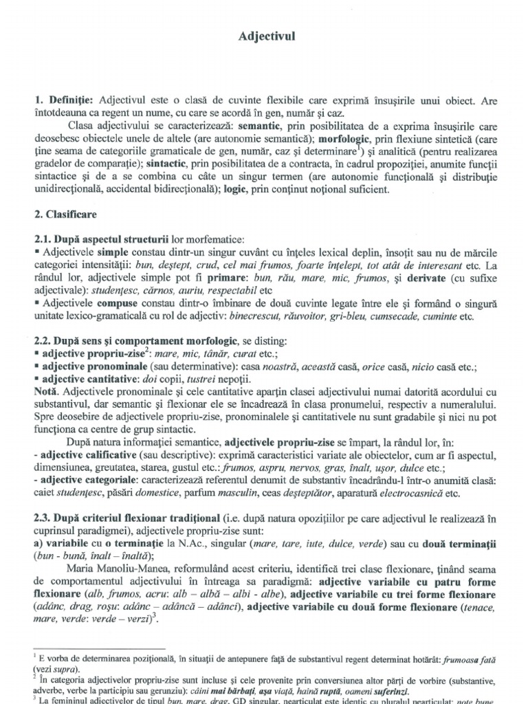 Adjectivul | PDF