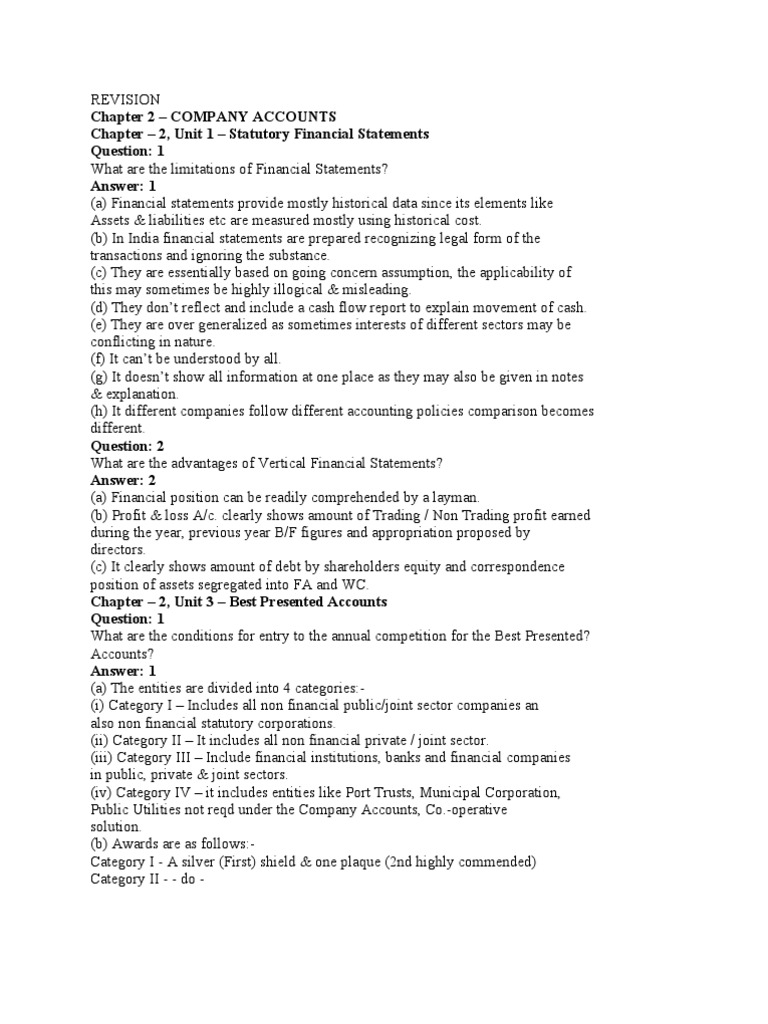 Limitations and Advantages of Financial Statements | PDF | Finance ...