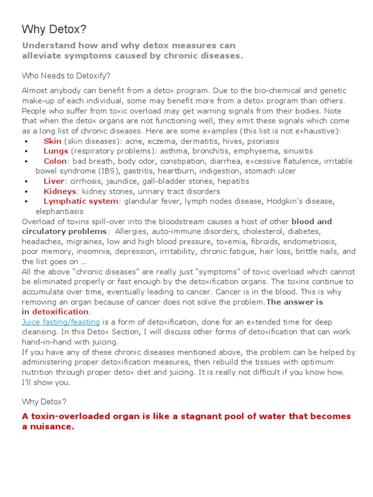 Detox Sequence | PDF | Detoxification (Alternative Medicine) | Milk