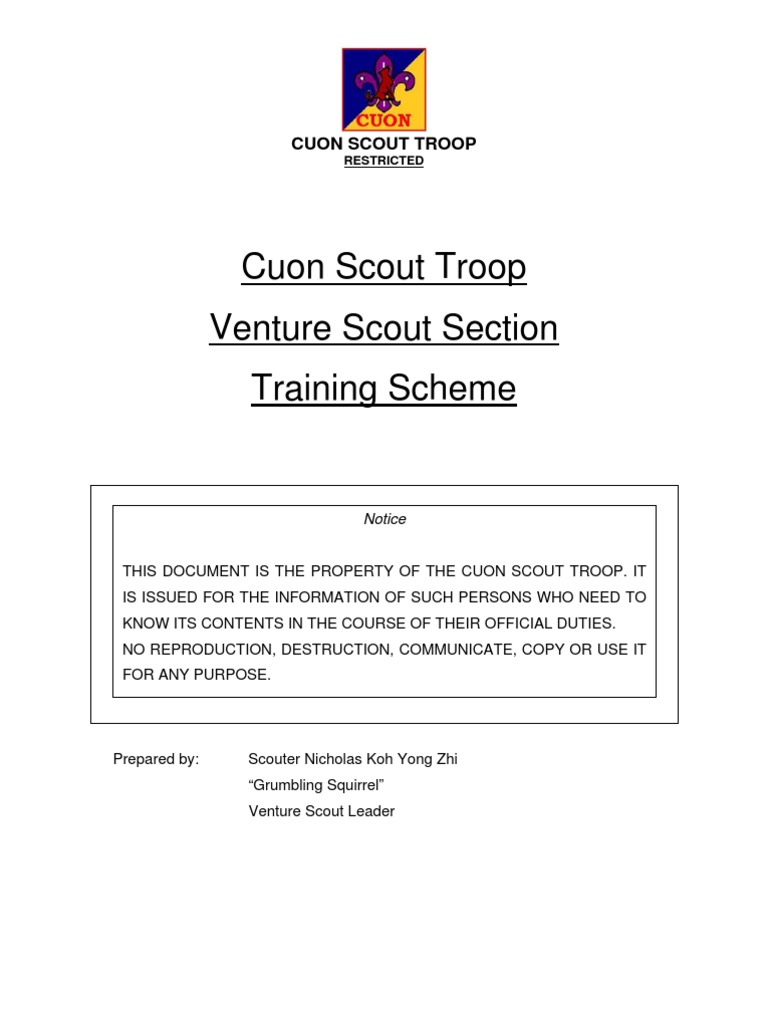 Venture Scout Progress Badge Training Scheme | PDF | Scouting | First Aid