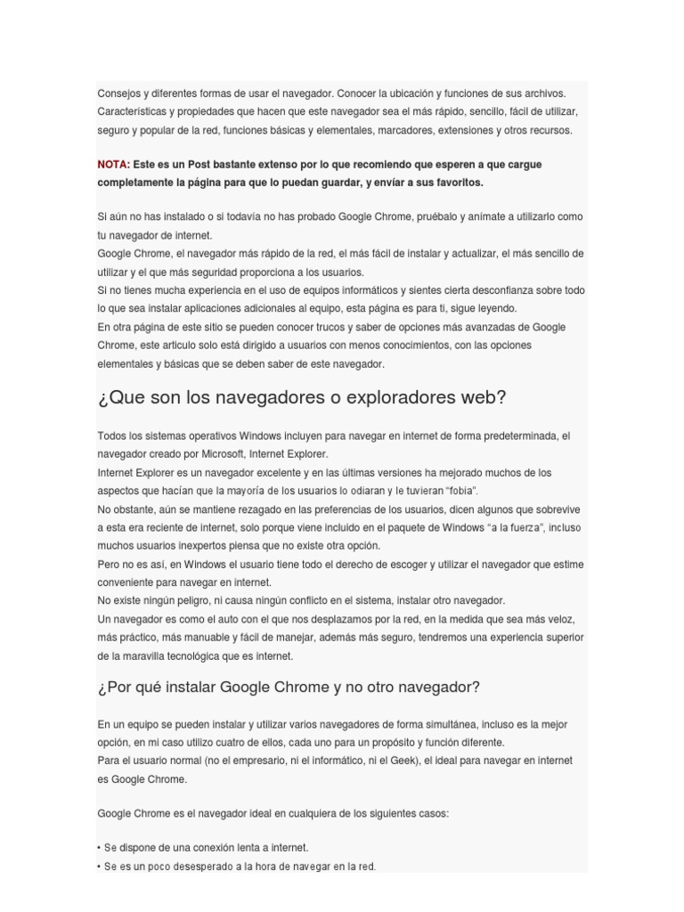 Trucos para Google Chrome | Descargar gratis PDF | Google Chrome | Google