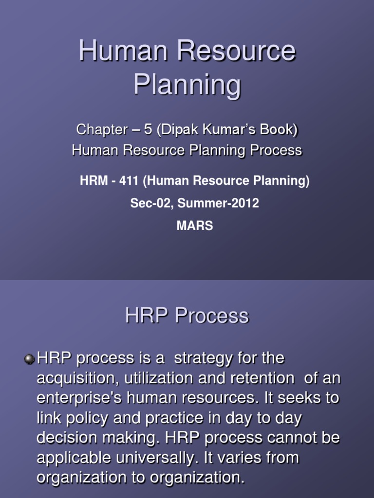 Chapter-5, HRP Process | PDF | Forecasting | Human Resources