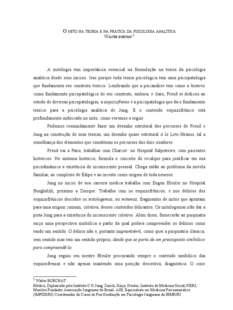 Mito Teoria Pratica | PDF | Carl Jung | Psicologia Analítica
