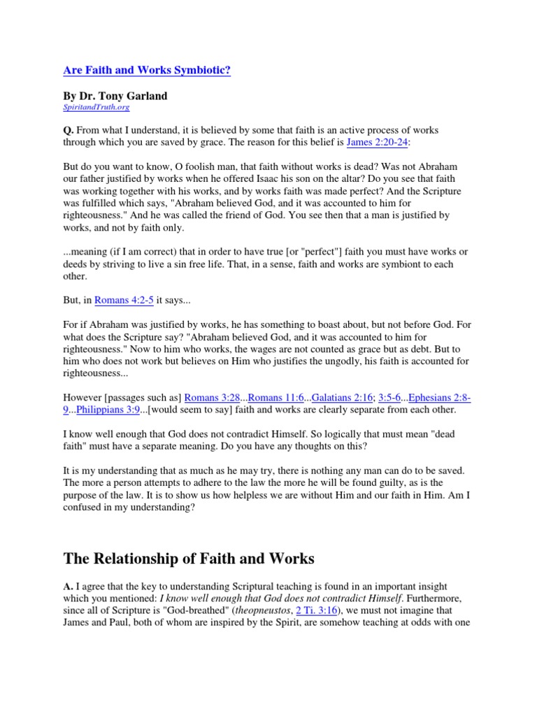 Faith and Works: A Biblical Analysis | PDF | Born Again | Faith