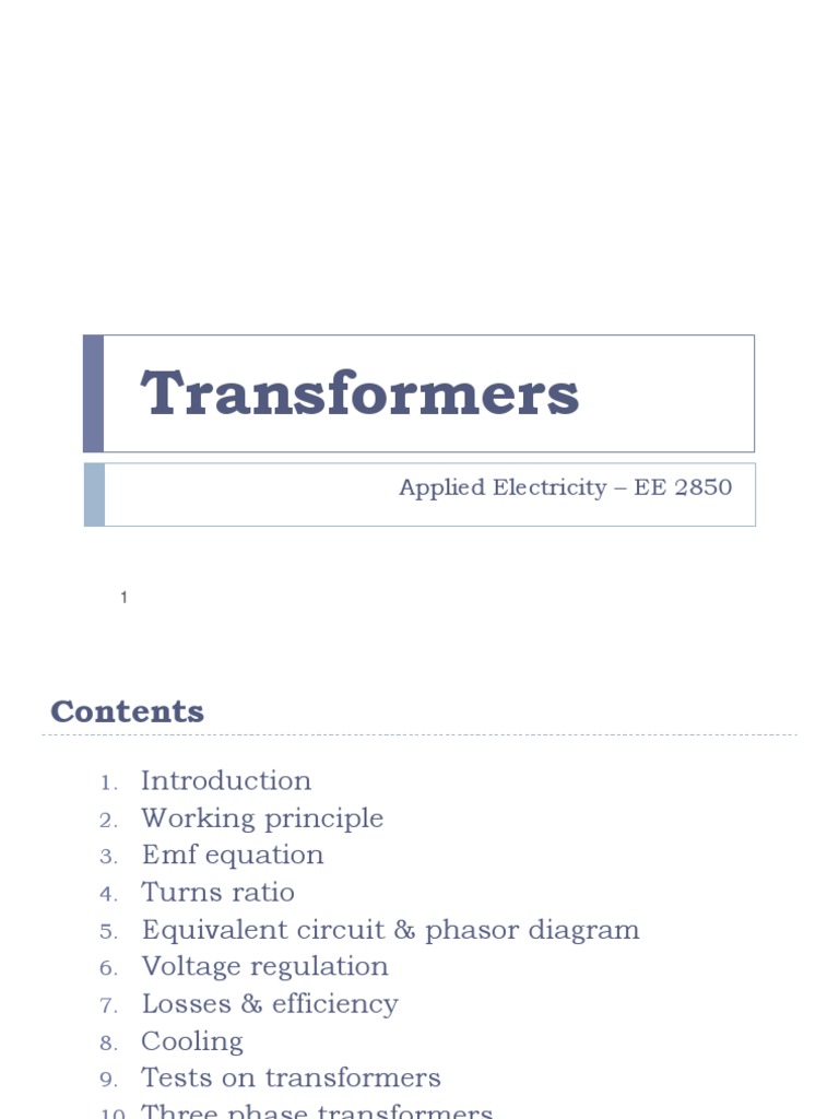 Transformers | PDF | Transformer | Electrical Impedance