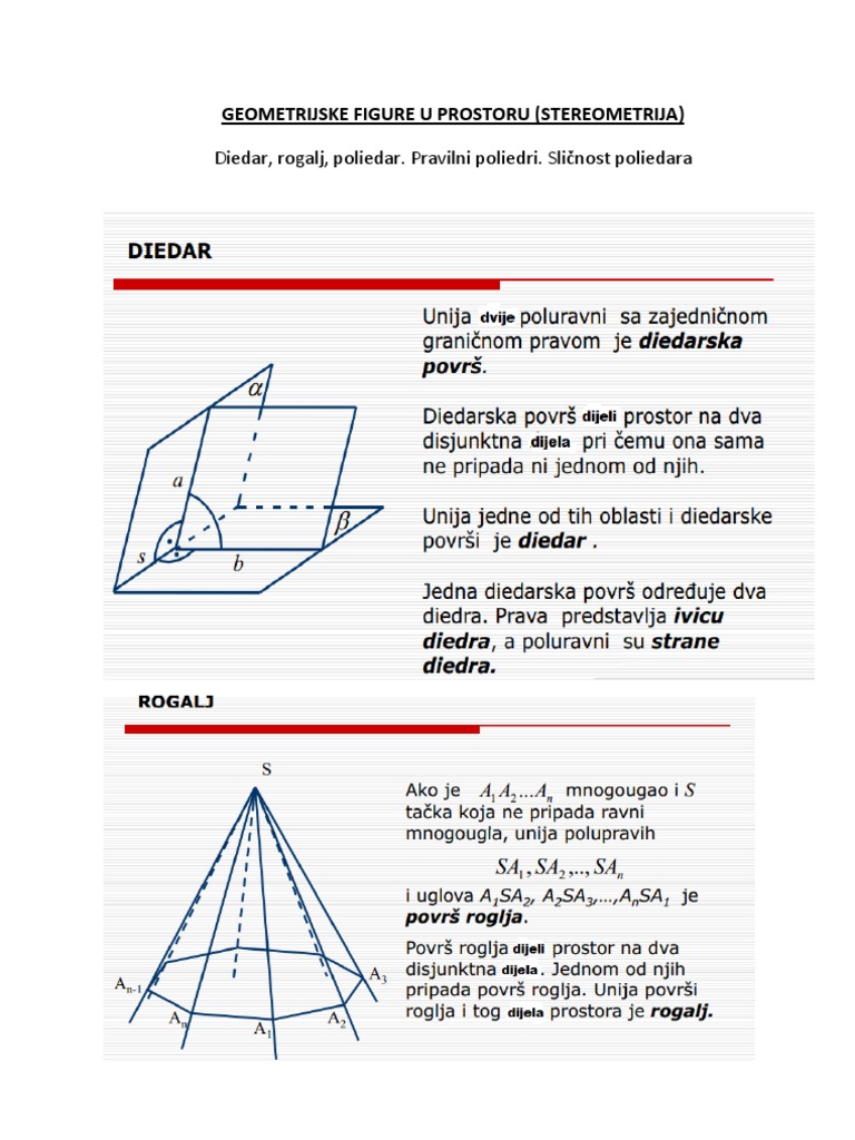 Geometrijske Figure U Prostoru | PDF