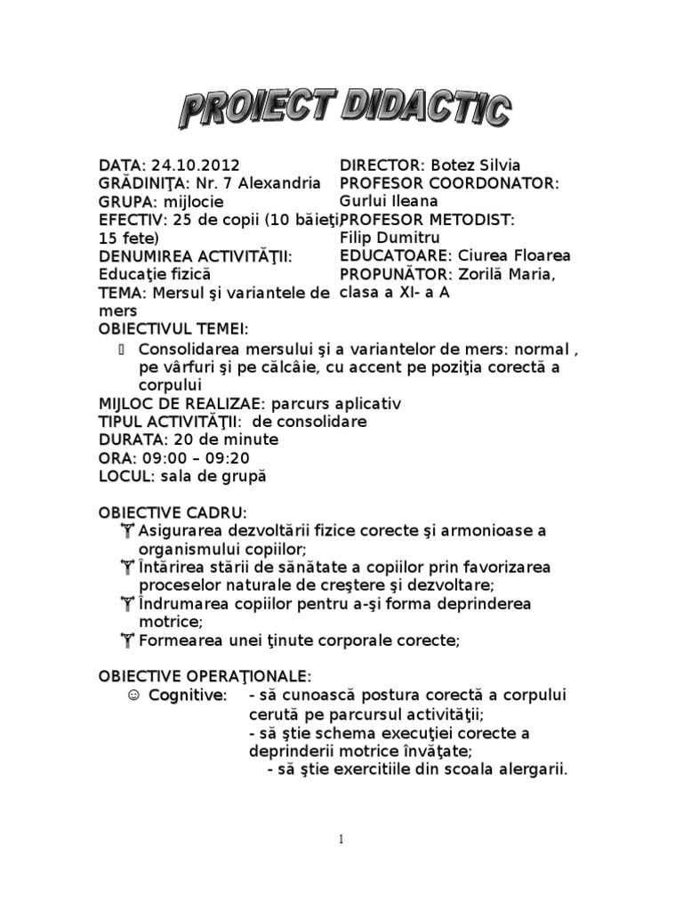 Proiect Didactic Ed Fizica