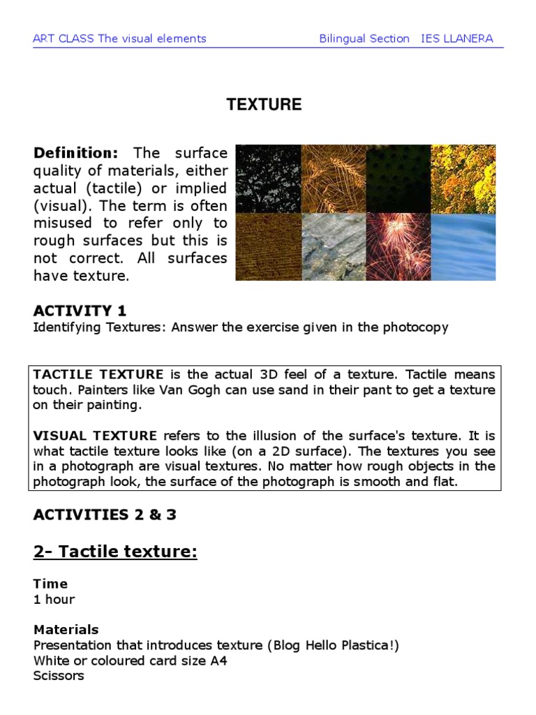 Difference Between Visual And Tactile Texture