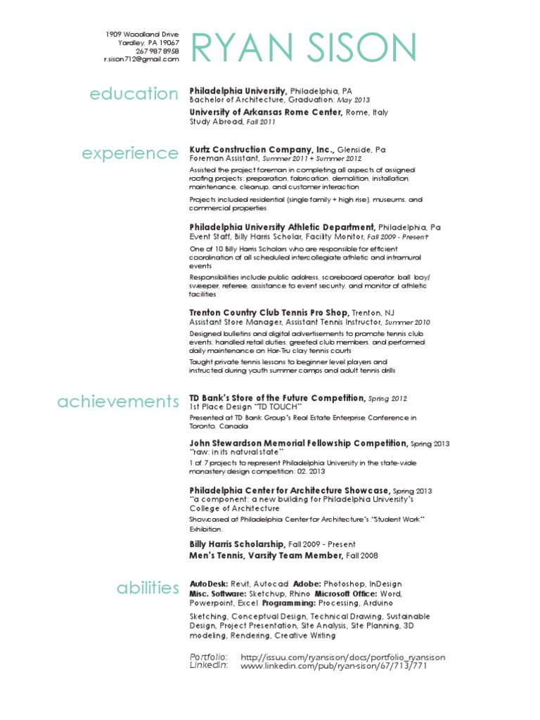 Ryan Sison: Education Experience | PDF | Computing And Information ...