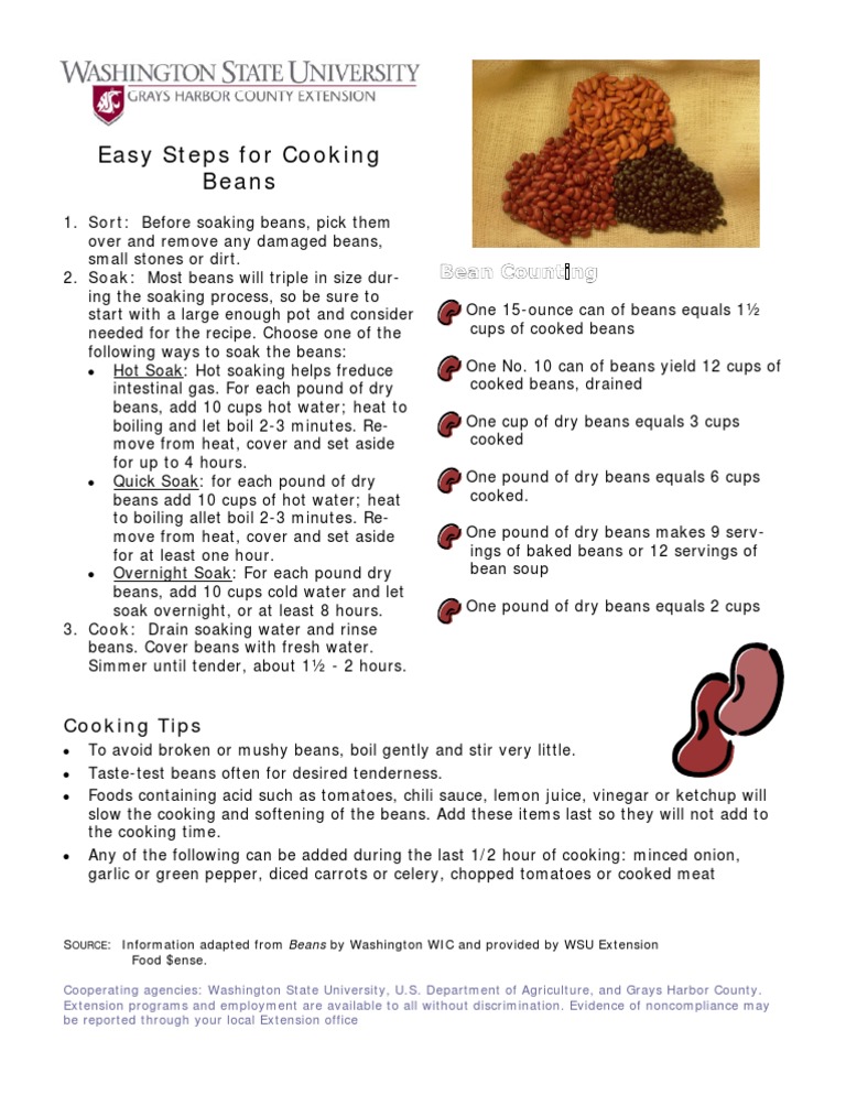 Easy Bean Cooking Guide | PDF