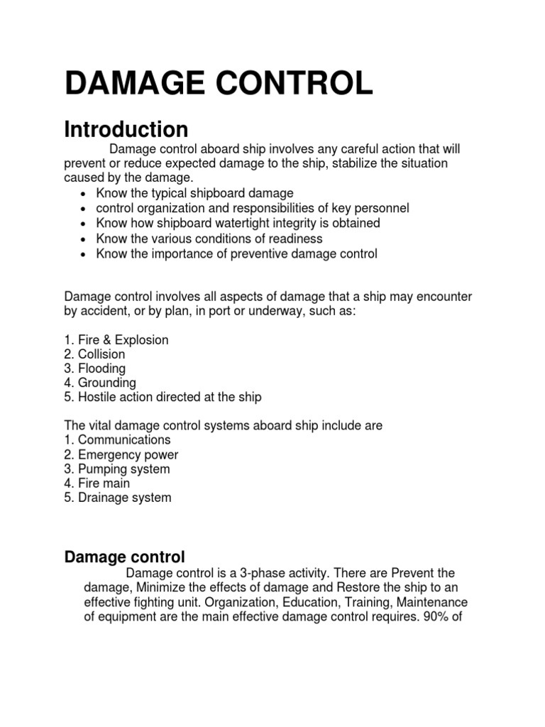 Script:-B.damage Control | PDF | Ships | Firefighting