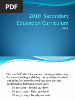 Comparison of RBEC, SEC, K TO 12 | PDF | Curriculum | Multilingualism