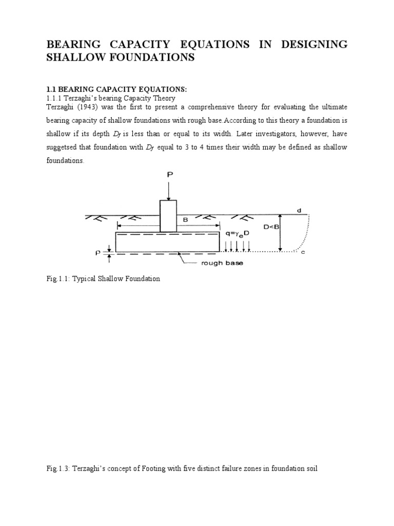 Bearing Capacity Equations | PDF | Applied And Interdisciplinary ...